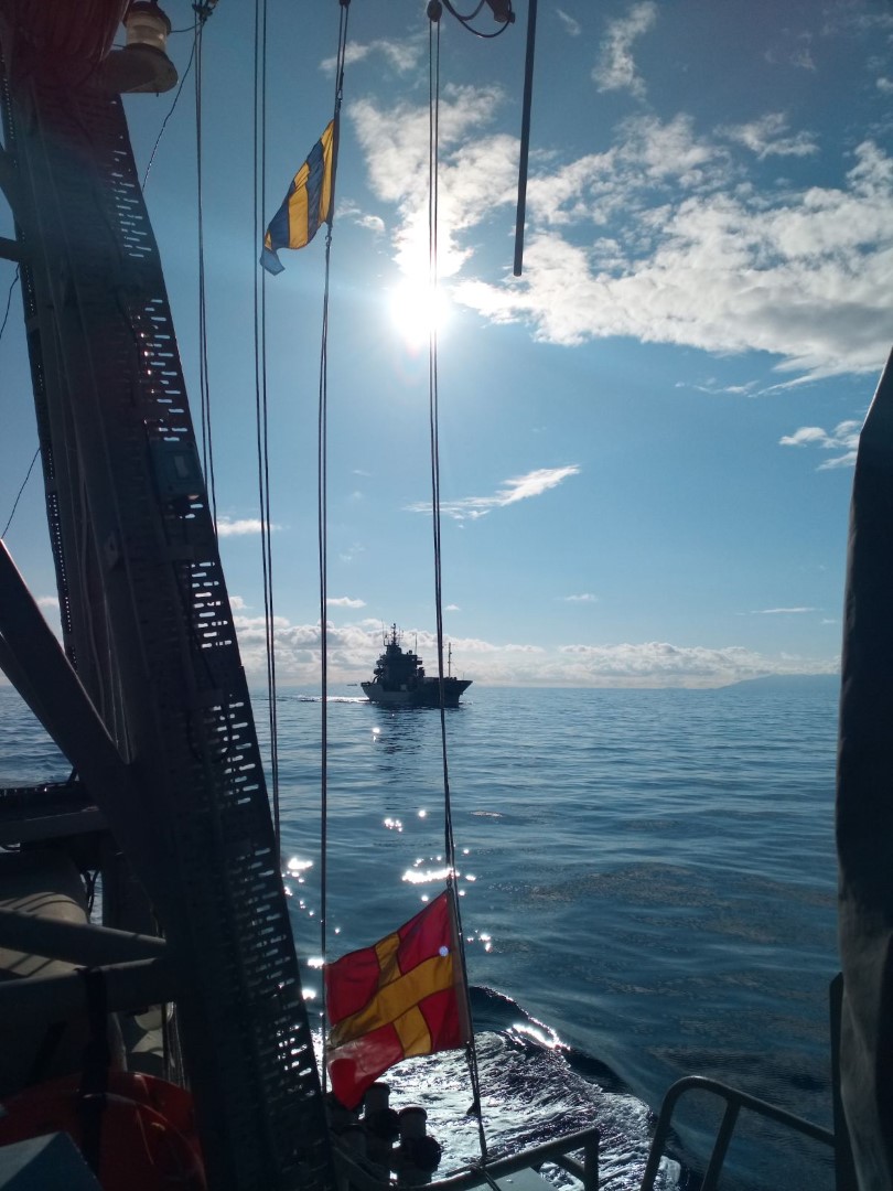 SNMG 2 Συνεκπαίδευση Κανονιοφόρου ΒΟΤΣΗΣ με το γερμανικό Πλοίο FGS ...